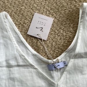 wavy Linen | Tops | Cropped V Neck Linen Too Net Size Medium | Poshmark